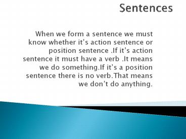 PPT – Easy way to learn sentences PowerPoint presentation | free to ...