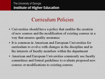 Curriculum Policies presentation | free to download