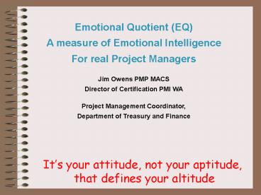 Emotional Quotient (EQ) presentation | free to view
