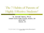 PPT – The 7 Habits of Parents of Highly Effective Students PowerPoint ...