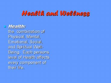 Health and Wellness presentation | free to view