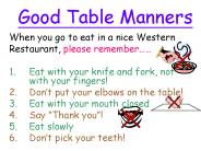 PPT – Table Manners PowerPoint presentation | free to download - id ...