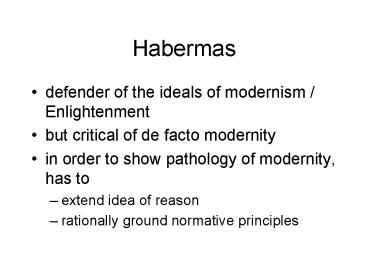 Habermas presentation | free to view