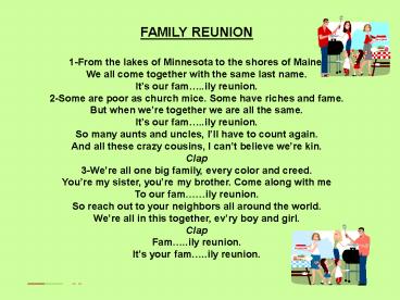 FAMILY REUNION presentation | free to download