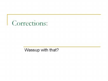 Corrections: presentation | free to download