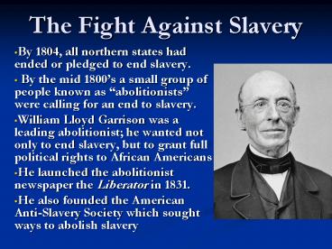 PPT – The Fight Against Slavery PowerPoint presentation | free to view ...