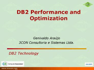 DB2 Performance and Optimization presentation | free to view