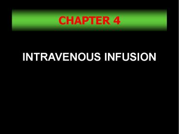 INTRAVENOUS INFUSION presentation | free to download
