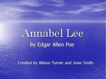 Annabel Lee presentation | free to download