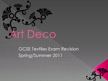 Art Deco presentation | free to download