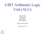 PPT – ARITHMETIC AND LOGIC UNIT DESIGN (ALU) PowerPoint presentation ...