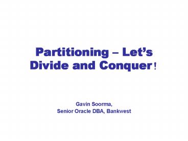 Partitioning presentation | free to download