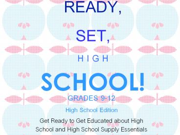 Back-to-School High School presentation | free to download