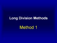 PPT – Long Division PowerPoint presentation | free to view - id: 16b50 ...