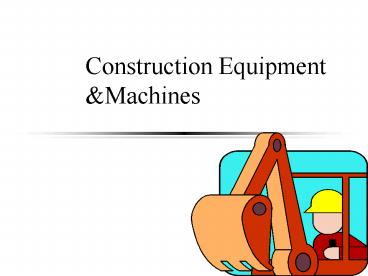 Construction Equipment presentation | free to view