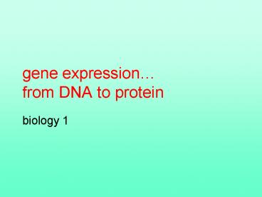 gene expression presentation | free to download