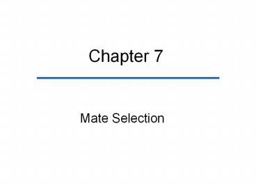 PPT – Mate Selection PowerPoint presentation | free to download - id ...
