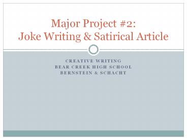 Creative Writing presentation | free to download