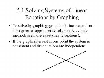 PPT – 5.1 Solving Systems of Linear Equations by Graphing PowerPoint ...
