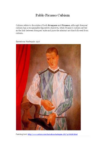 Pablo Picasso Cubism presentation | free to download