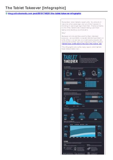 The Tablet Takeover [Infographic] presentation | free to download