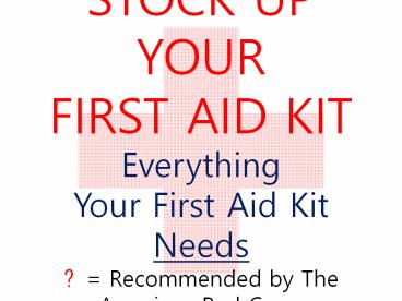 First Aid Kit presentation | free to download