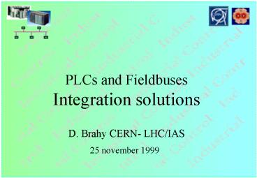 PPT – PLCs and Fieldbuses PowerPoint presentation | free to view - id ...