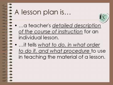 PPT – A lesson plan is PowerPoint presentation | free to download - id ...