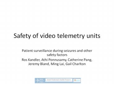PPT – Safety of video telemetry units PowerPoint presentation | free to ...