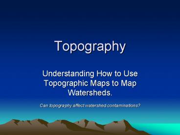 Topography presentation | free to download