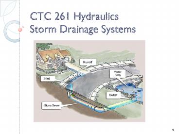 CTC 261 Hydraulics Storm Drainage Systems presentation | free to download