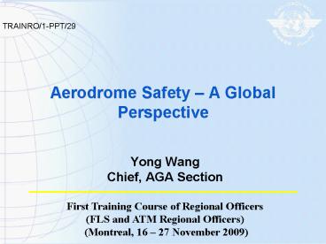 Aerodrome Safety presentation | free to view