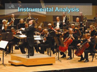Instrumental Analysis presentation | free to download