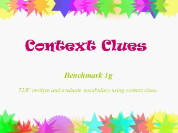 Context Clues presentation | free to view