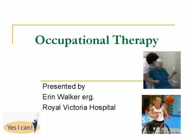 Occupational Therapy presentation | free to view
