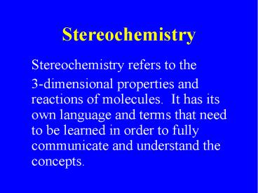 Stereochemistry presentation | free to download