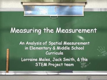 Measuring the Measurement presentation | free to download