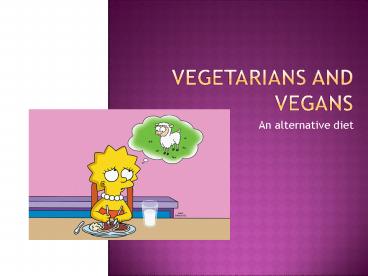 PPT – Vegetarians and vegans PowerPoint presentation | free to download ...