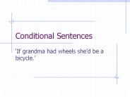 Conditional sentences presentation | free to view
