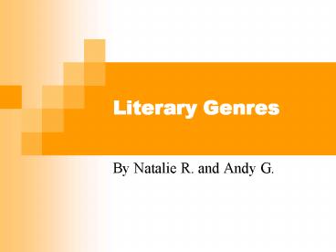 PPT – Literary Genres PowerPoint presentation | free to view - id ...