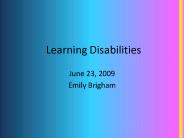 PPT – LEARNING DISABILITIES PowerPoint presentation | free to view - id ...