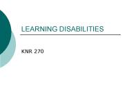PPT – LEARNING DISABILITIES PowerPoint presentation | free to view - id ...