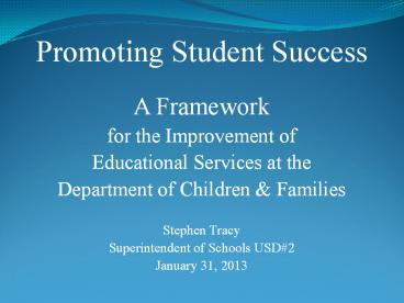 PPT – Promoting Student Success PowerPoint presentation | free to ...
