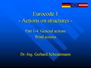 Eurocode 1 - Actions on structures - presentation | free to view