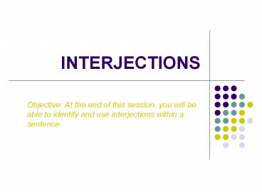 INTERJECTIONS presentation | free to download