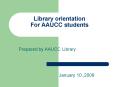 PPT – Library Orientation PowerPoint presentation | free to view - id ...