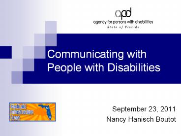 Communicating with People with Disabilities presentation | free to download
