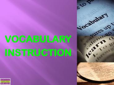 VOCABULARY presentation | free to view