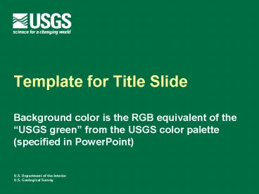 PPT – Template for Title Slide PowerPoint presentation | free to ...