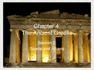 Chapter 4: The Ancient Greeks presentation | free to view